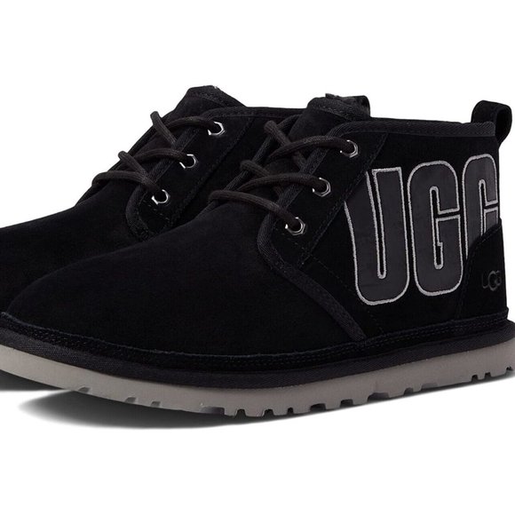 UGG | Shoes | Ugg Neumel Graphic Outline Logo Boots Black Suede Mens ...